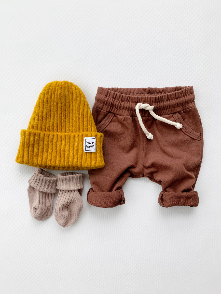 oh so cozy pants - espresso – PLÜMKIDS LABEL